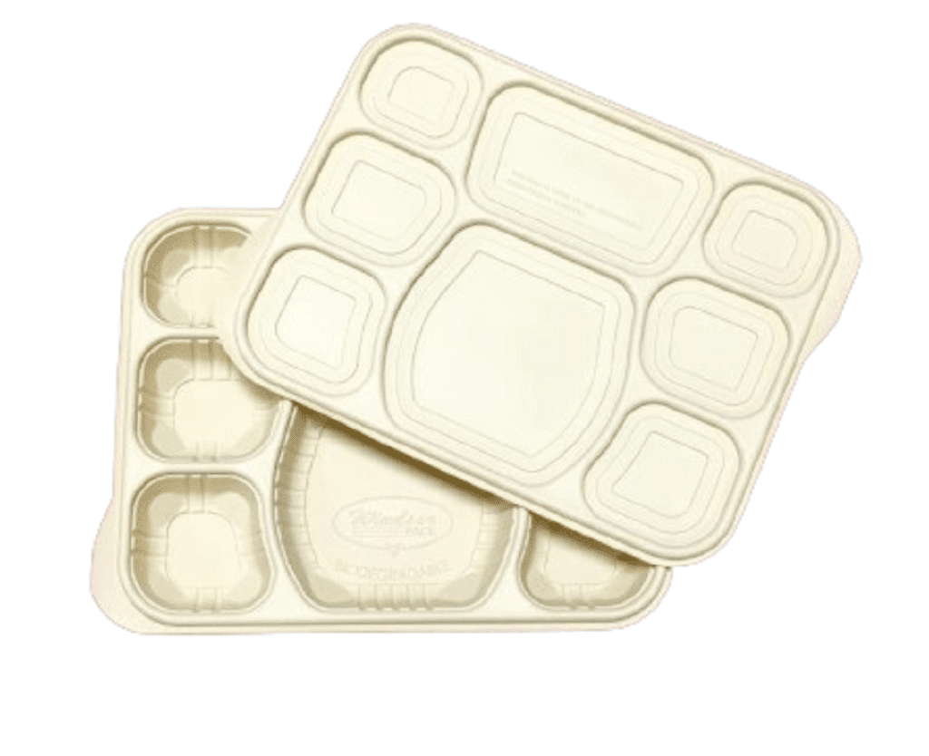 8CP TRAY CORNSTARCH WITH LID - Cosmo Eco Friends